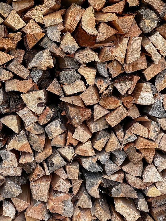 Wood in Pieces As an Alternative Fuel Stock Photo - Image of bark ...