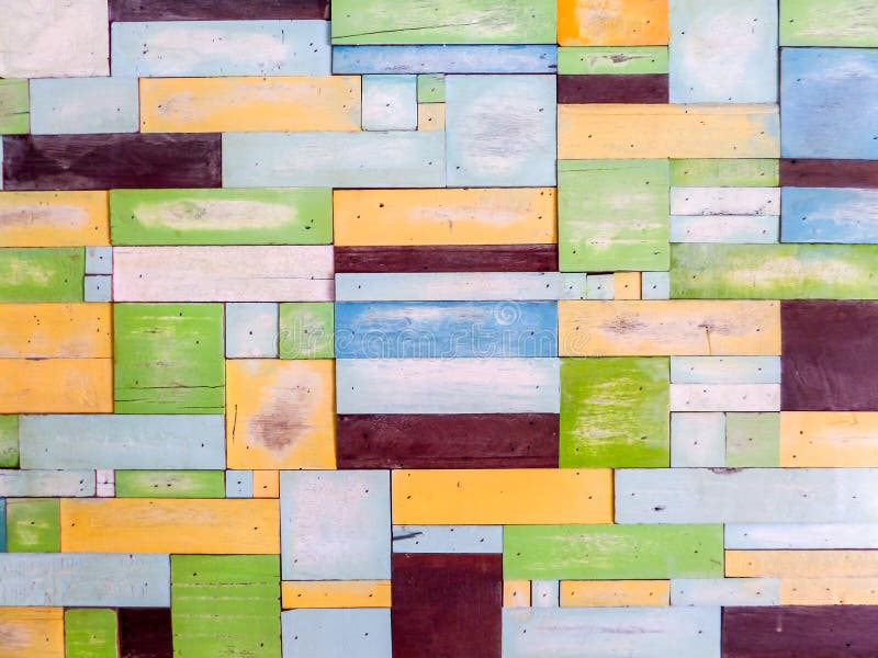 Wood Pieces Random Fancy Color on Surface Stock Image - Image of ...