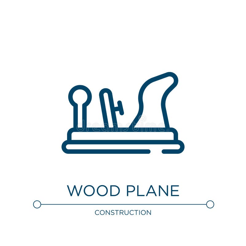 Wood Plane Icon. Linear Vector Illustration from Diy Collection ...