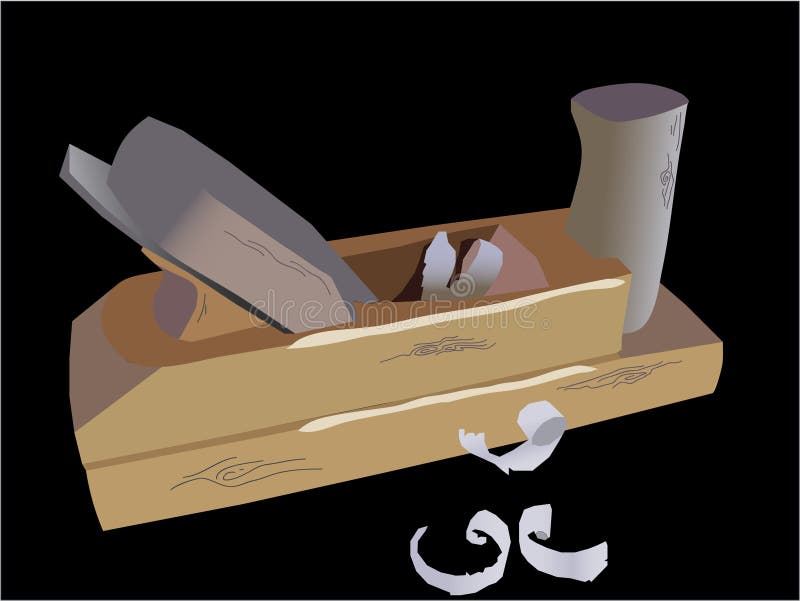 Wood plane tool stock vector. Illustration of wood, handy - 15325389