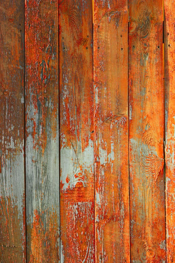 Wood Plank Texture Orange Color. Background of Old Panels Stock Photo ...