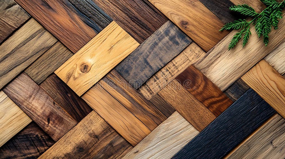 Wood Plank Wall, Herringbone Pattern, Natural Colors Stock Photo ...