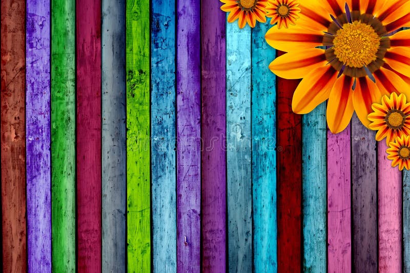 Wood Planks & Flowers stock image. Image of space, material - 11173857