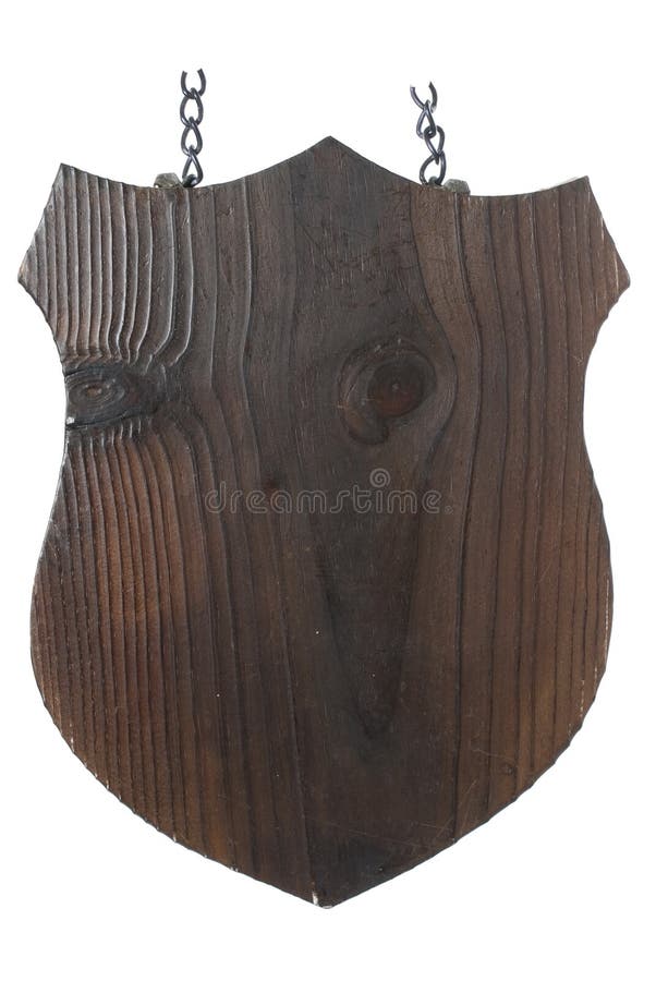 Wood Plate Shield stock image. Image of dark, crest, award - 6074687