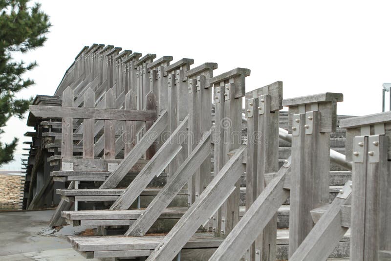 A Wood Platform at Rinku Park, Japan 14 April 2012 Stock Photo - Image ...
