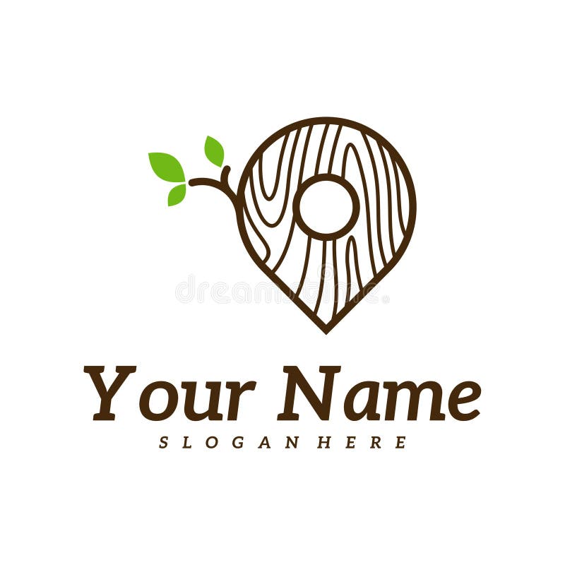 Wood Point Logo Design Template. Creative Wood Logo Vector Illustration ...