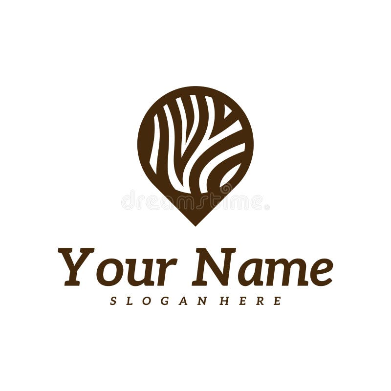 Wood Point Logo Design Template. Creative Wood Logo Vector Illustration ...