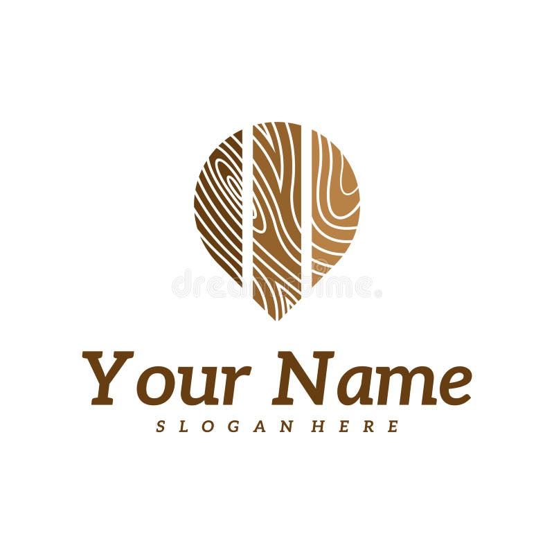 Wood Point Logo Design Template. Creative Wood Logo Vector Illustration ...