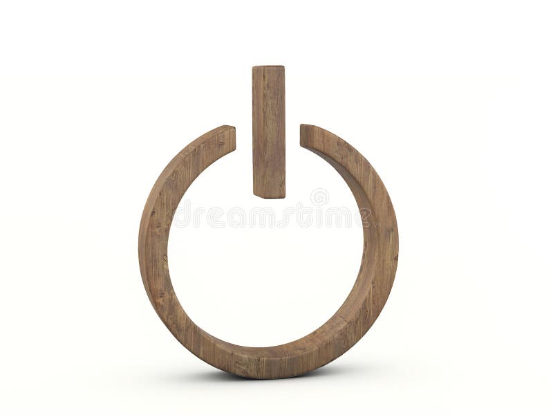Wood power symbol stock illustration. Illustration of sign - 209258376