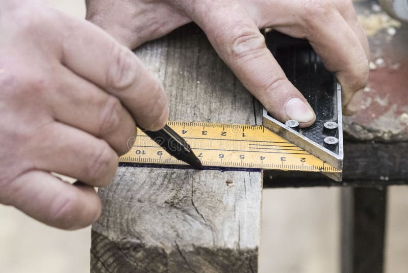 Wood Processing with Different Tools. Stock Image - Image of factory ...