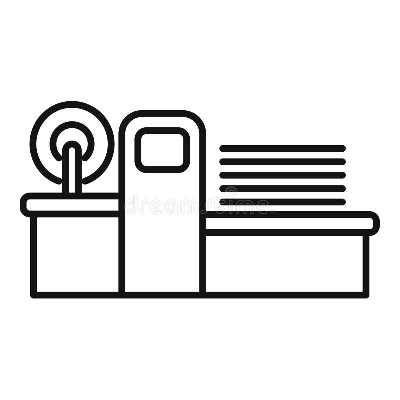 Wood Processing Machine Cutting Wooden Planks Icon Stock Illustration ...