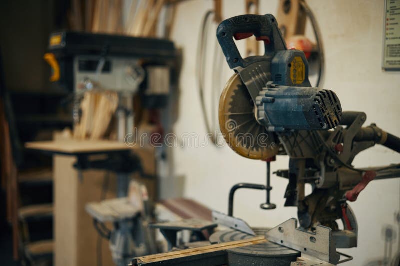 Wood Processing Machine in Workshop Stock Photo - Image of craft ...