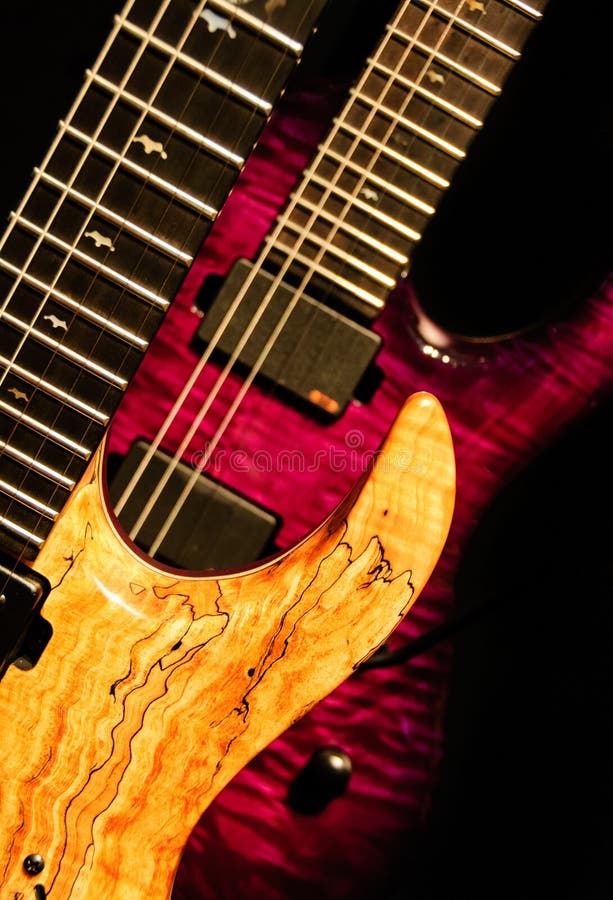 Wood purple rock guitar stock photo. Image of jazz, musician - 31346228