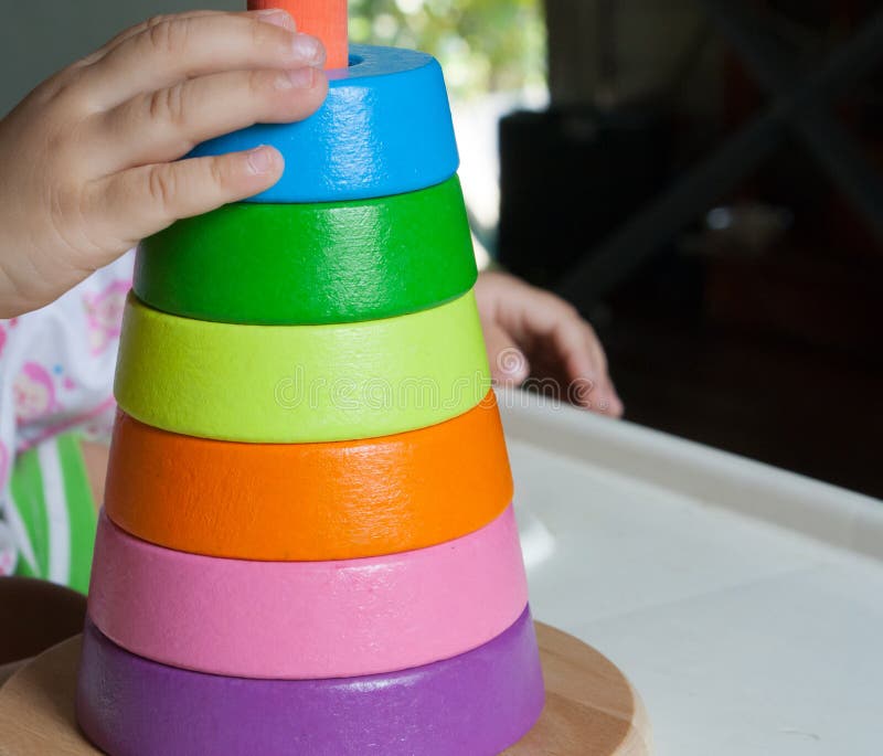 Wood pyramid block stock photo. Image of preschool, block - 8255948