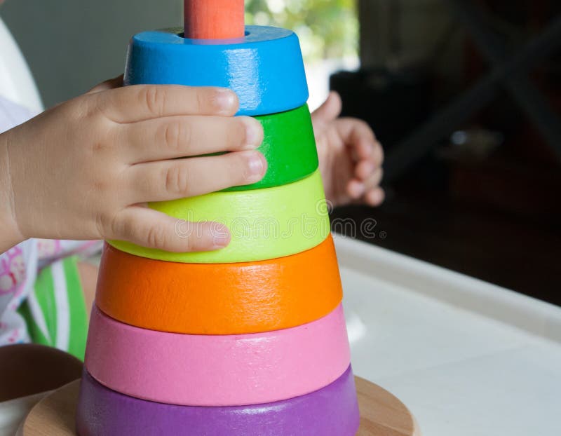 Wood pyramid block stock photo. Image of preschool, block - 8255948