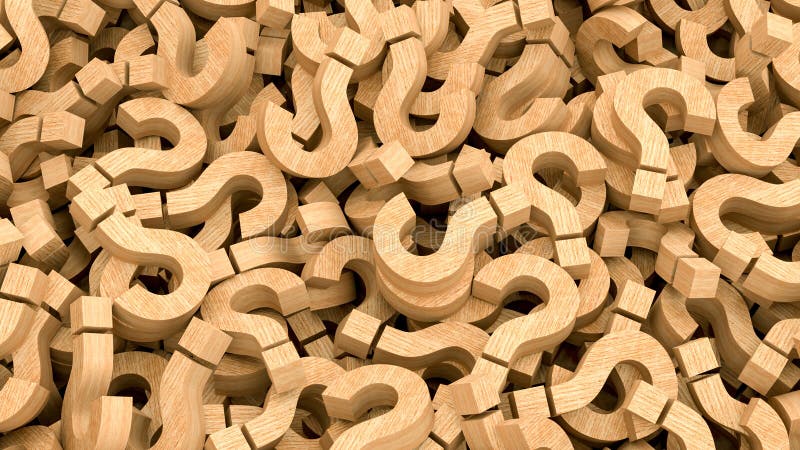 Wood question marks stock illustration. Illustration of exchange ...
