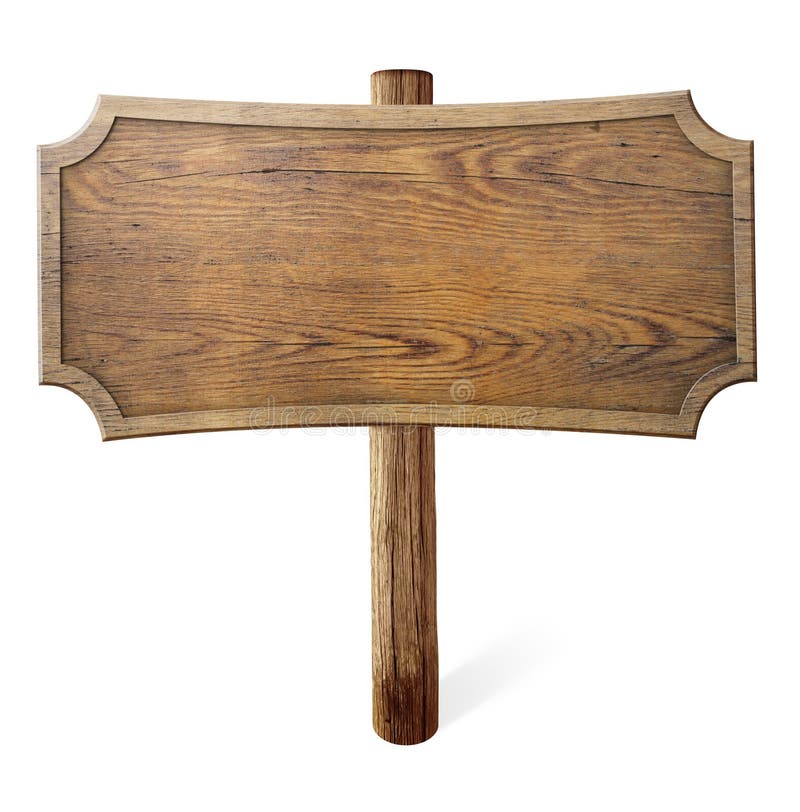 Wood Road Sign Isolated on White Stock Image - Image of shabby ...