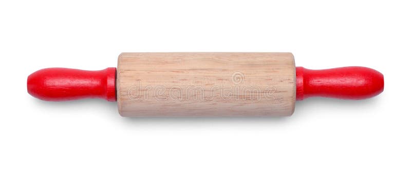Small Rolling Pin Top View stock photo. Image of isolated - 170316492
