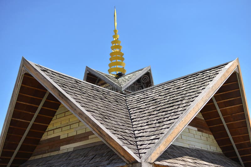 Wood roof stock image. Image of architecture, headdress - 37984981