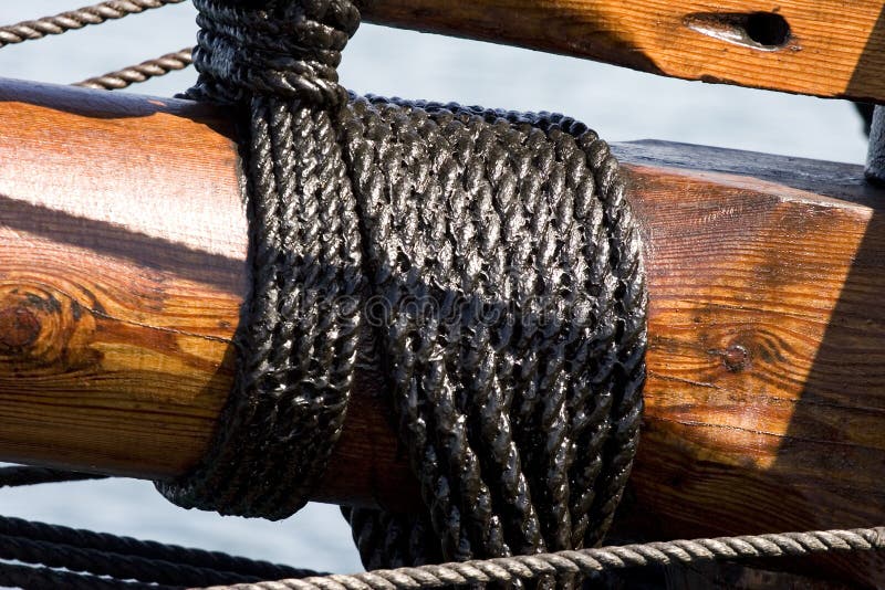 Wood and Rope stock image. Image of wood, seascape, water - 328007