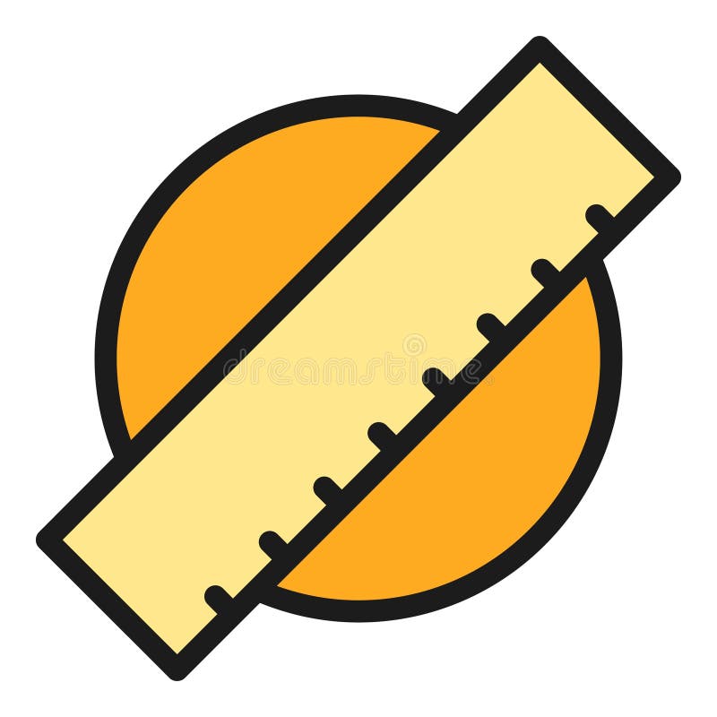 Wood Ruler Icon Vector Flat Stock Illustration - Illustration of rotate ...