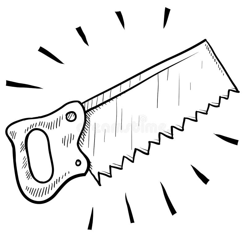 Wood Saw Sketch Stock Photography - Image: 22526102