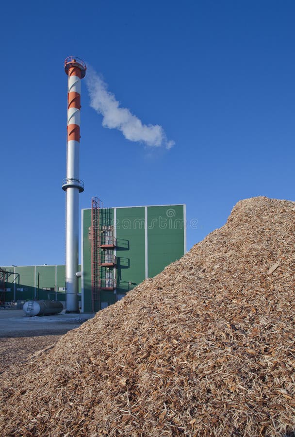 Wood Sawdust and a Factory Pipe Stock Image - Image of waste, material ...