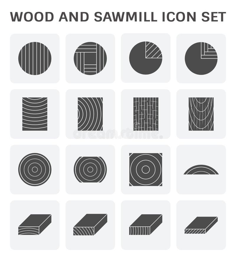 Wood sawmill icon stock vector. Illustration of forest - 168790552
