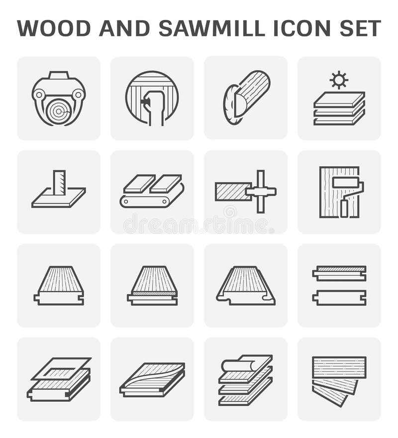 Wood sawmill icon stock vector. Illustration of engineer - 155322707