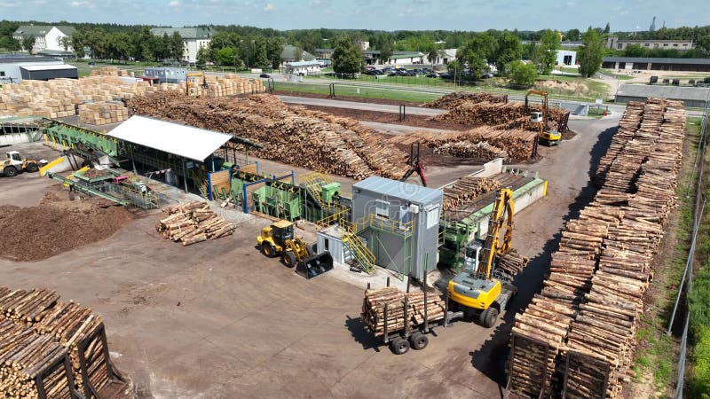 Wood Sawmill, Machinery for Processing Wood. Processing Plant Stock ...