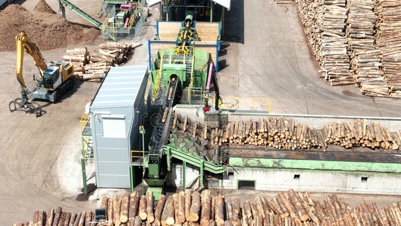 Wood Sawmill, Machinery for Processing Wood. Processing Plant Stock ...