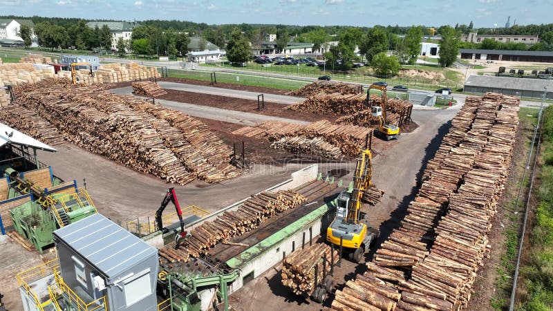 Wood Sawmill, Machinery for Processing Wood. Processing Plant Stock ...