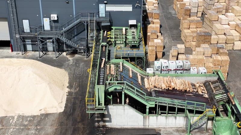 Wood Sawmill, Machinery for Processing Wood. Processing Plant Stock ...