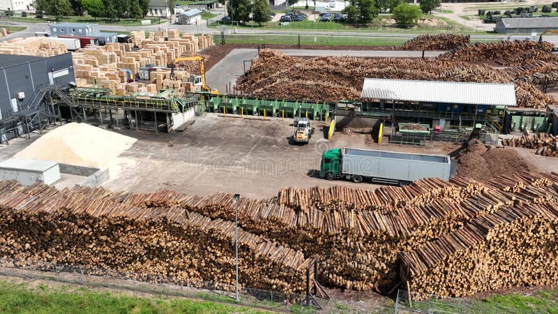 Wood Sawmill, Machinery for Processing Wood. Processing Plant Stock ...