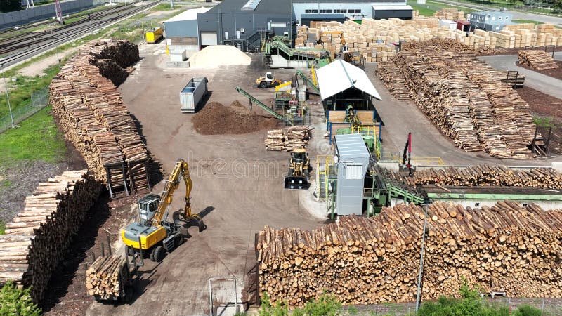 Wood Sawmill, Machinery for Processing Wood. Processing Plant Stock ...