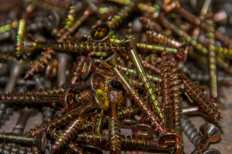 Wood Screws Lying Around on the Workbench Stock Image - Image of activity, work: 379996277