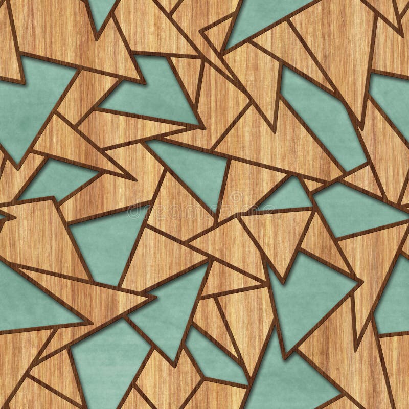 Wood Seamless Texture with Triangle Pattern, 3d Illustration Stock ...