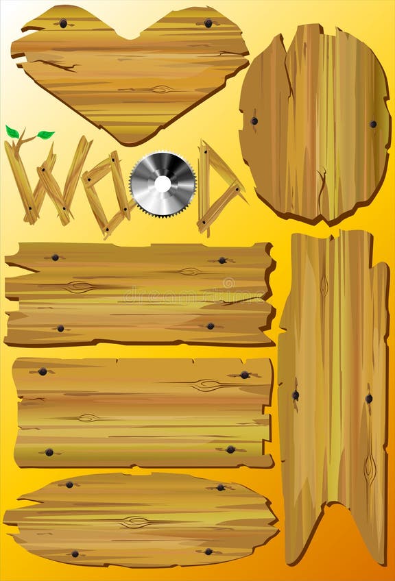 Wood. (Vektor) stock vector. Illustration of panel, objectsequipment ...