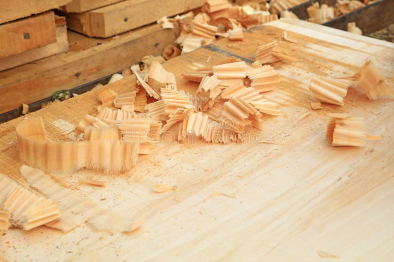 Wood shavings stock photo. Image of accumulation, plank - 383928008