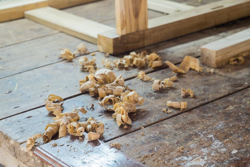 Wood shavings stock photo. Image of joinery, brown, earthenware - 51351802