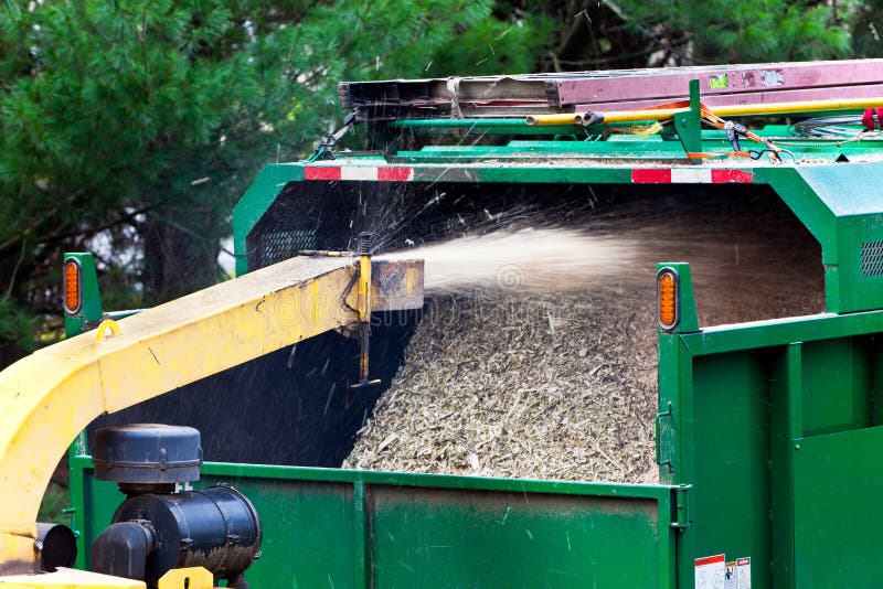 Wood shredder stock image. Image of outdoor, debris, shredding - 25230733