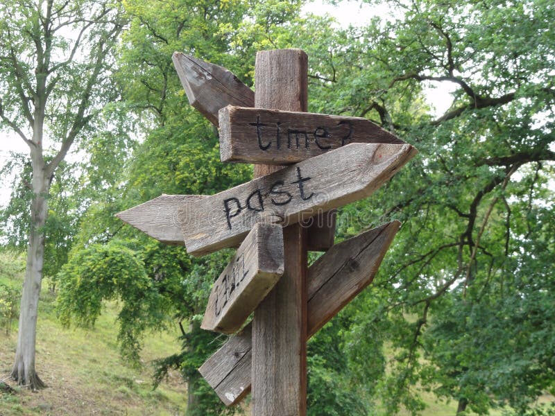 Old Wooden Directional Sign Stock Image - Image of nature, multiple ...
