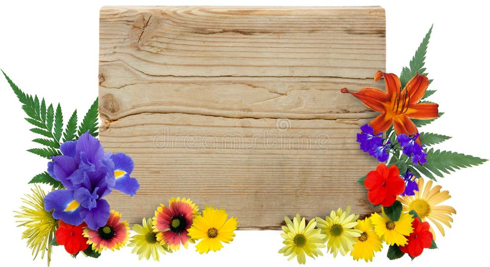 774 Wooden Sign Flowers Border Stock Photos - Free & Royalty-Free Stock ...