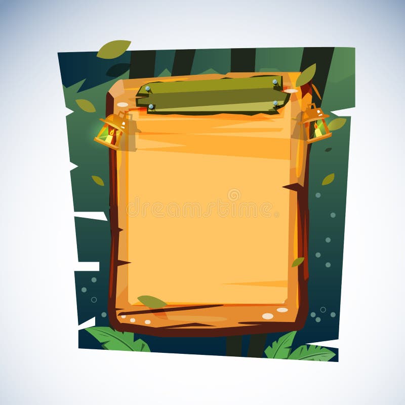 Jungle Sign Template - Vector Stock Illustration - Illustration of play ...