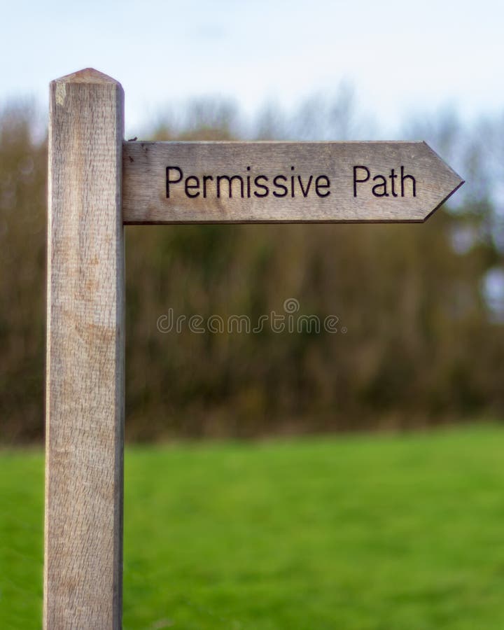 Permissive Footpath Sign and No Horse Riding Sign Stock Image - Image ...
