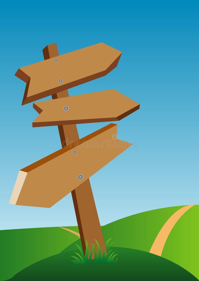 Multiple signs stock vector. Illustration of crossroads - 39838810