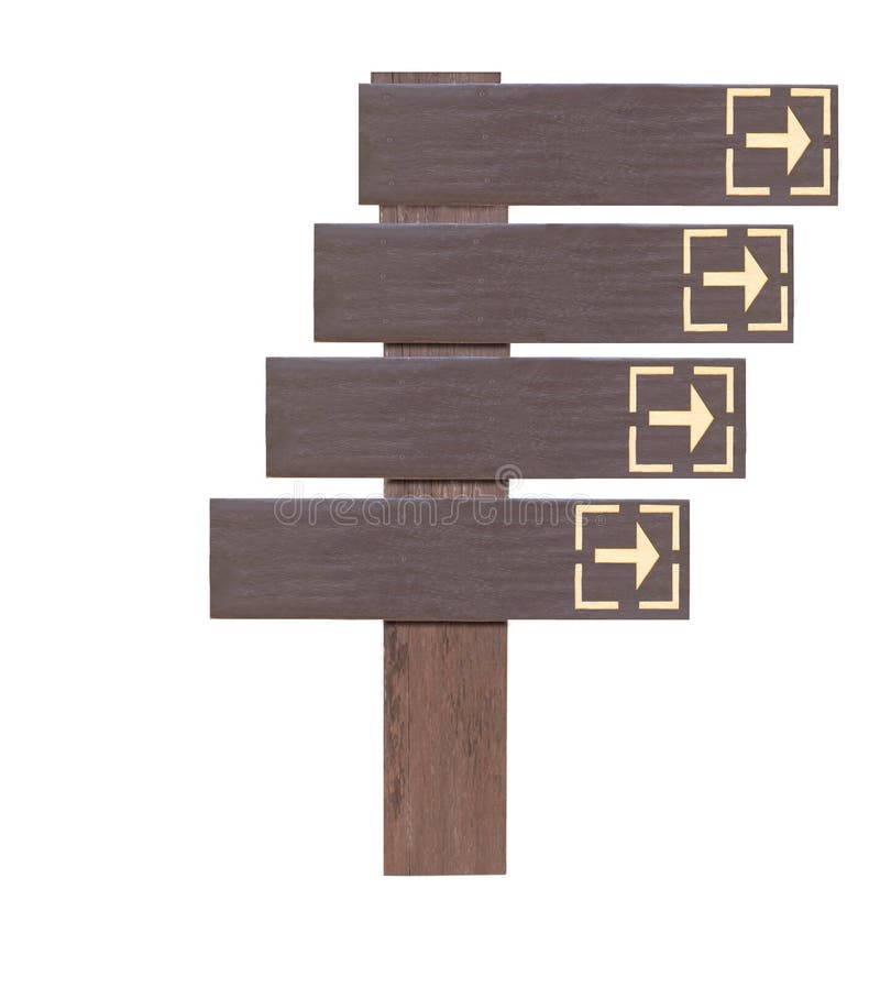 Old Wooden Road Signs Set Isolated Stock Photo - Image of post, road ...