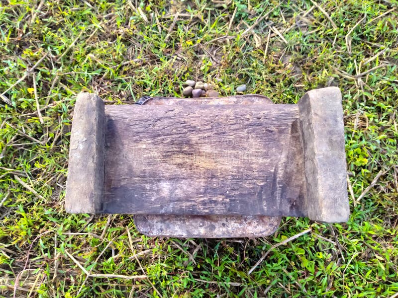 Wood Sitting Chair on the Ground Texture Nature Stock Photo - Image of ...
