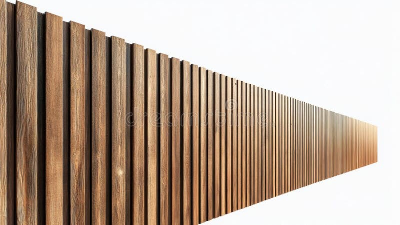 Wood Slats Form Minimalist Wall with Organic Warmth and Rustic Touch ...