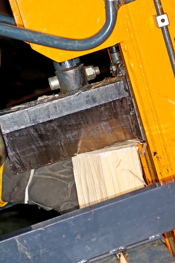 Wood splitter stock image. Image of tractor, timber, cutting - 25348241